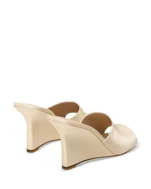 STUART WEITZMAN Vini 85 Wedge Slides - Linen
