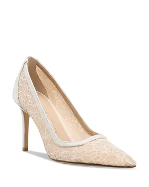 STUART WEITZMAN Power 85 Pumps - Blanco/beige