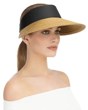 Eric Javits Champ Ii Visor - Cream/black