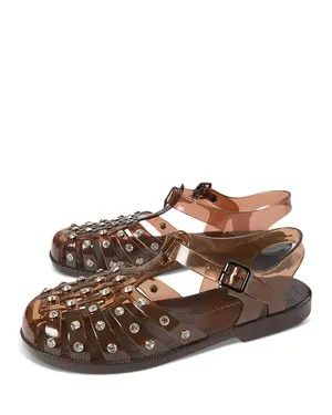 LOEFFLER RANDALL Rhinestone Embellished Fisherman Sandals