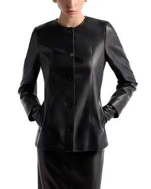 Nour Hammour Maud Leather Jacket - Noir Classique