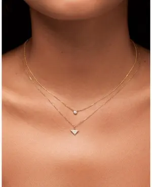 ANA LUISA Yellow Gold Trillion Charm Necklace - Gold/diamond