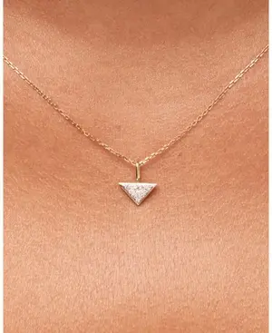ANA LUISA Yellow Gold Trillion Charm Necklace - Gold/diamond
