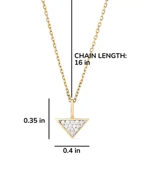 ANA LUISA Yellow Gold Trillion Charm Necklace - Gold/diamond
