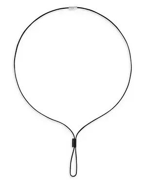 ANABEL ARAM Cheval Leather Necklace - Silver/black