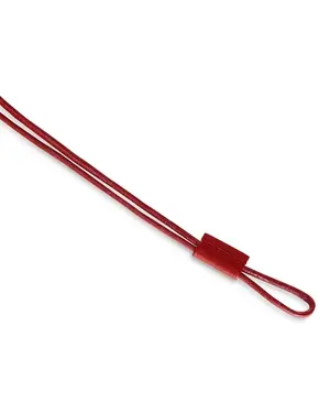 ANABEL ARAM Cheval Leather Necklace - Silver/rouge