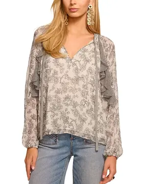 Ramy Brook Emily Floral Silk Top