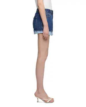 7 For All Mankind Double Layer Denim Mini Skirt
