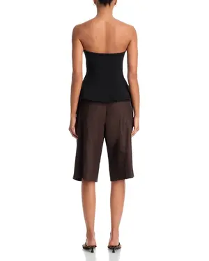 Aqua Panel Strapless Top - Black