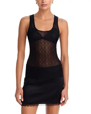 Aqua Textured Knit Tank - Black
