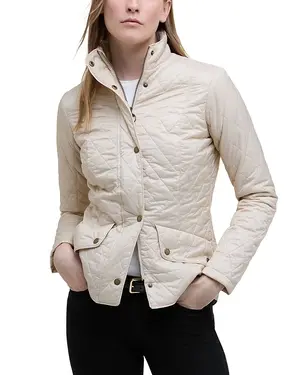 Barbour Flyweight Cavalry Quilted Jacket - Pearl/stone