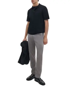 Rag & Bone Harvey Rib Polo Shirt - Black
