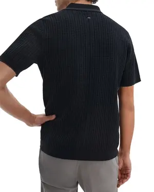 Rag & Bone Harvey Rib Polo Shirt - Black