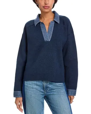 Rag & Bone Marie Polo Sweater - Denim