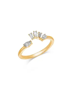 MOON & MEADOW 14k Yellow Lab Grown Diamond Cuff Ring - Gold