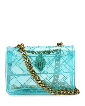 Kurt Geiger Kensington Micro Vinyl Shoulder Bag - Turquoise