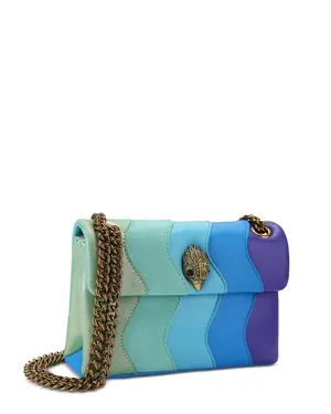 Kurt Geiger Kensington Mini Leather Shoulder Bag - Open Blue