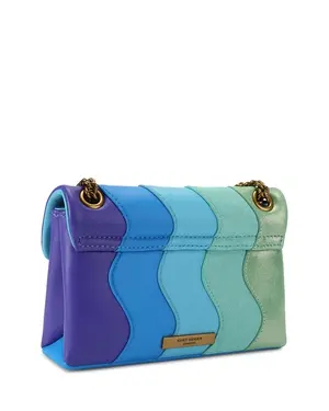 Kurt Geiger Kensington Mini Leather Shoulder Bag - Open Blue