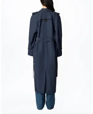 NOCTURNE Single-breasted Cotton Trench Coat