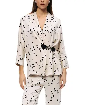 NOCTURNE Printed Wrap Jacket