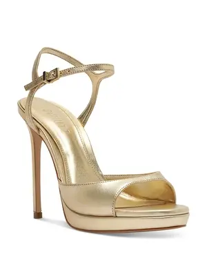 Schutz Metallic Platform Sandals