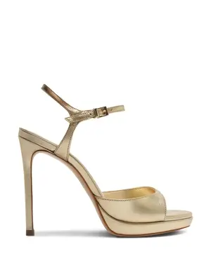 Schutz Scarlett Platform Sandals - Platina