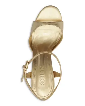 Schutz Scarlett Platform Sandals - Platina
