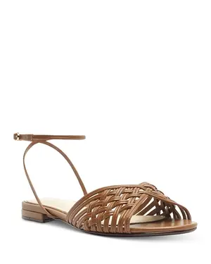 ALEXANDRE BIRMAN Lillian Leather Flat Sandals - Espresso