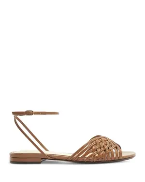 ALEXANDRE BIRMAN Lillian Leather Flat Sandals