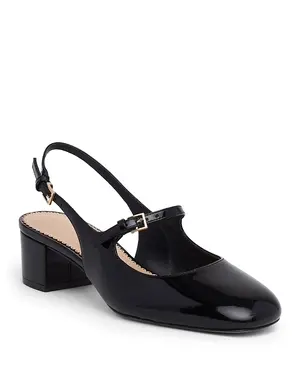Cinq À Sept Diana Patent Mary Jane Slingback Pumps - Black