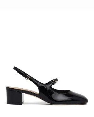 Cinq À Sept Diana Patent Mary Jane Slingback Pumps - Black
