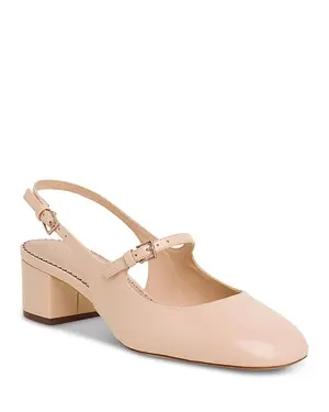 Cinq À Sept Diana Patent Mary Jane Slingback Pumps - Nude