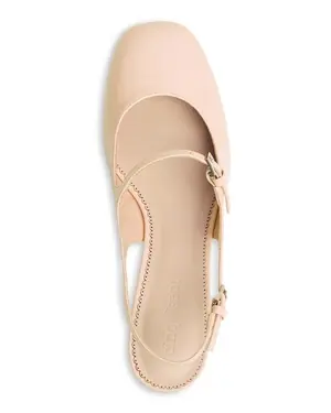 Cinq À Sept Diana Patent Mary Jane Slingback Pumps - Nude