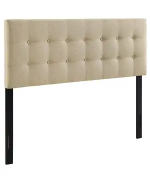 MODWAY Emily Upholstered Fabric Headboard Beige