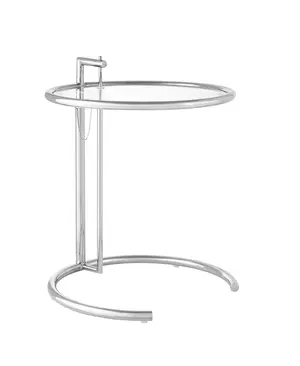 MODWAY Eileen Gray Metal Side Table - Silver