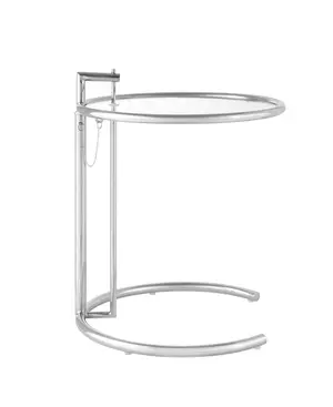 MODWAY Eileen Gray Metal Side Table - Silver