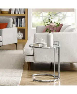 MODWAY Eileen Gray Metal Side Table - Silver