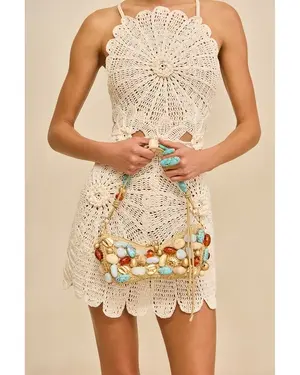 Cult Gaia Mercier Beaded Clutch - Multi