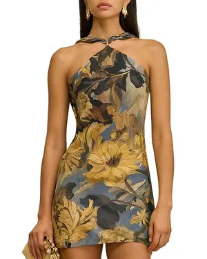 Cult Gaia Alex Halter Mini Dress - Wild Dahlia