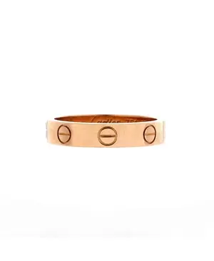 CARTIER Love Wedding Band Ring 18k Rose Gold - Pink