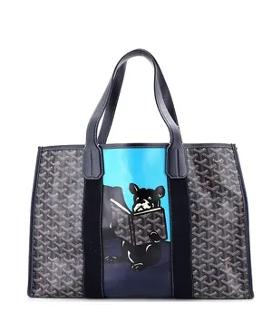 GOYARD Mm Villette Tote Printed Coated Canvas - Blue