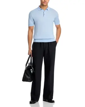 BOSS Silk Cotton Polo Shirt - Open Blue