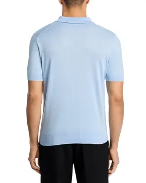 BOSS Silk Cotton Polo Shirt - Open Blue