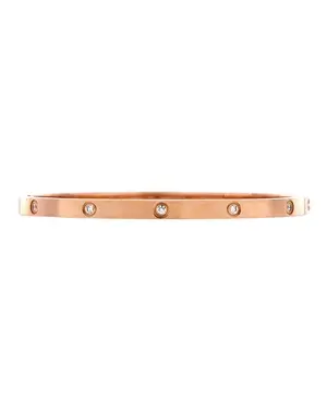 CARTIER Small Love 10 Diamond Bracelet 18k Rose Gold With Diamonds - Pink