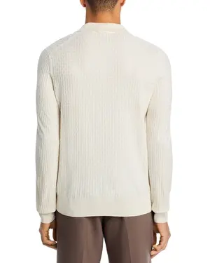 BOSS Silk Long Sleeve Sweater Polo