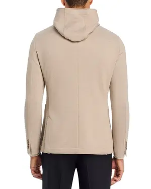 BOSS Hanry Slim Fit Sport Coat With Removable Hood - Oatmeal
