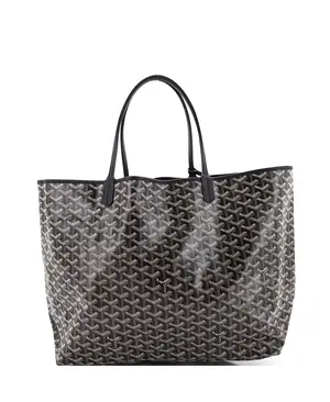 Goyard Gm Saint Louis Tote Coated Canvas - Black