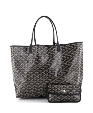 Goyard Gm Saint Louis Tote Coated Canvas - Black