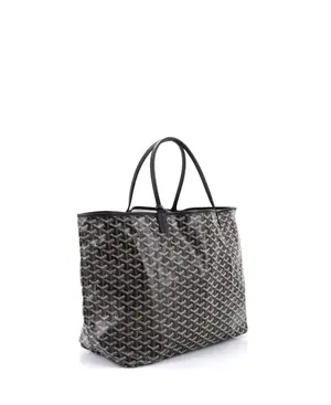 Goyard Gm Saint Louis Tote Coated Canvas - Black