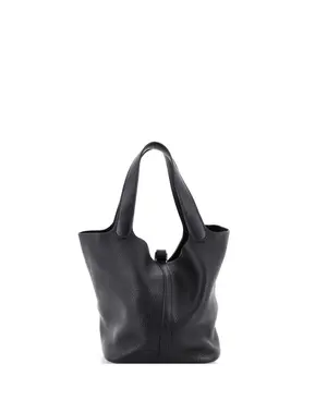 Hermès Mm Picotin Lock Bag Clemence - Black